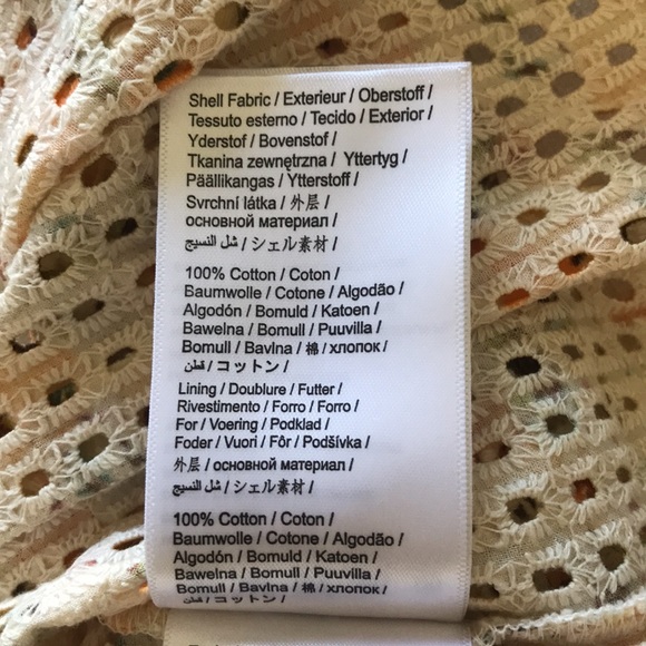 FARM Rio | Dresses | Farm Rio Off White Cashew Midi Dress In Yellow ...